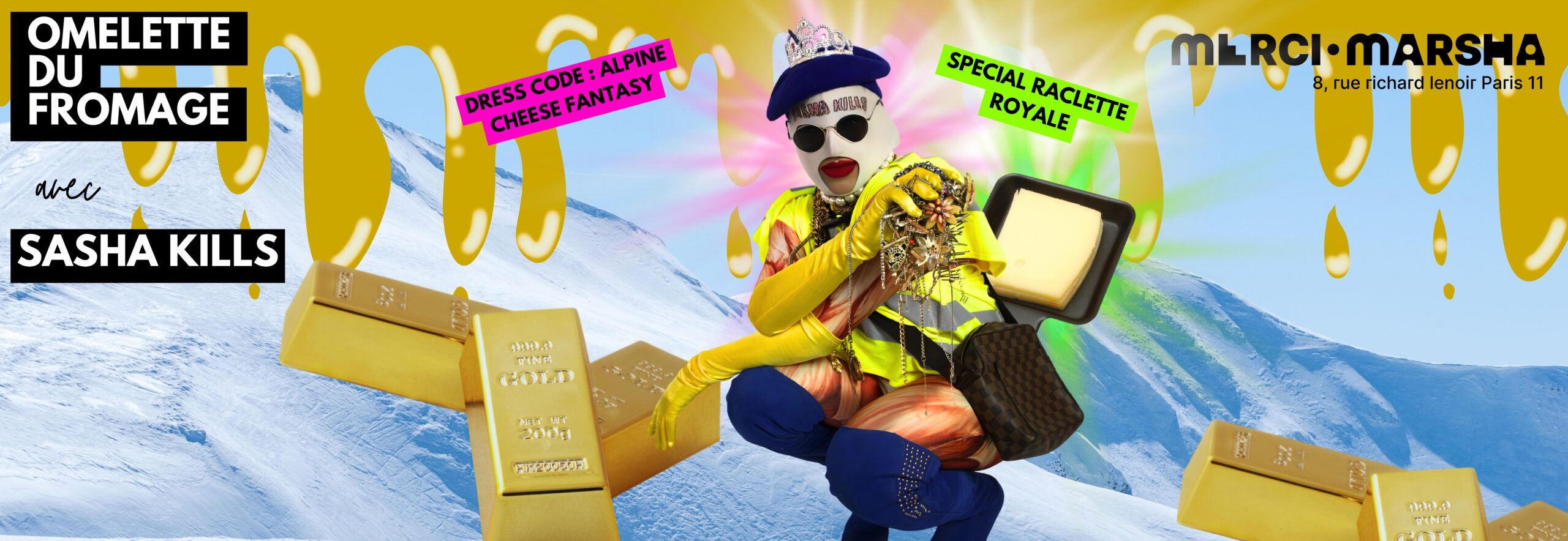 OMELETTE DU FROMAGE ! Avec Sasha Kills au Merci·Marsha ! • Paris LGBT+ ...